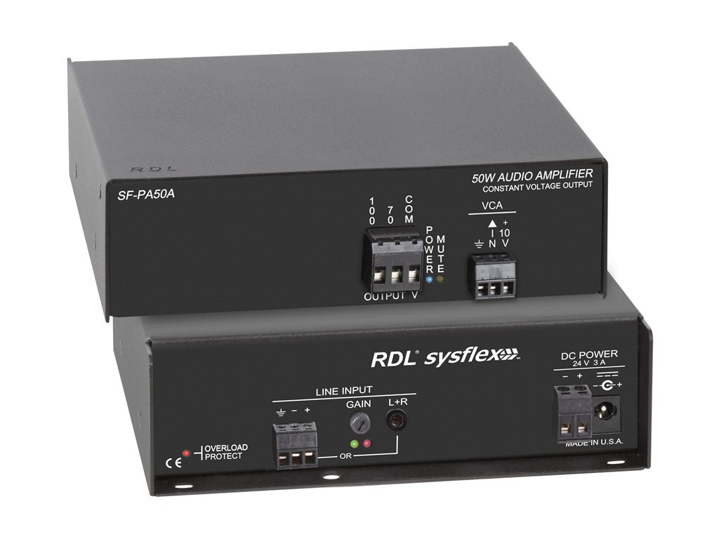 RDL SysFlex SF-PA50A - Amplifier - 50 Watt (total)