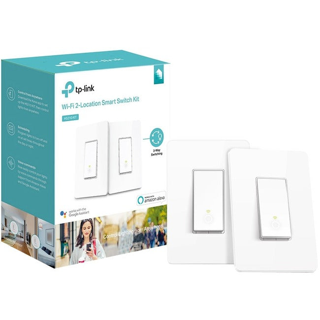 2 Pack, Smart Wi-Fi 3-Way Light Switch TPL-HS210 KIT
