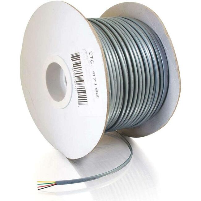 500Ft 28 Awg 4-Conductor Silver Satin Modular Cable Reel CTG-07192