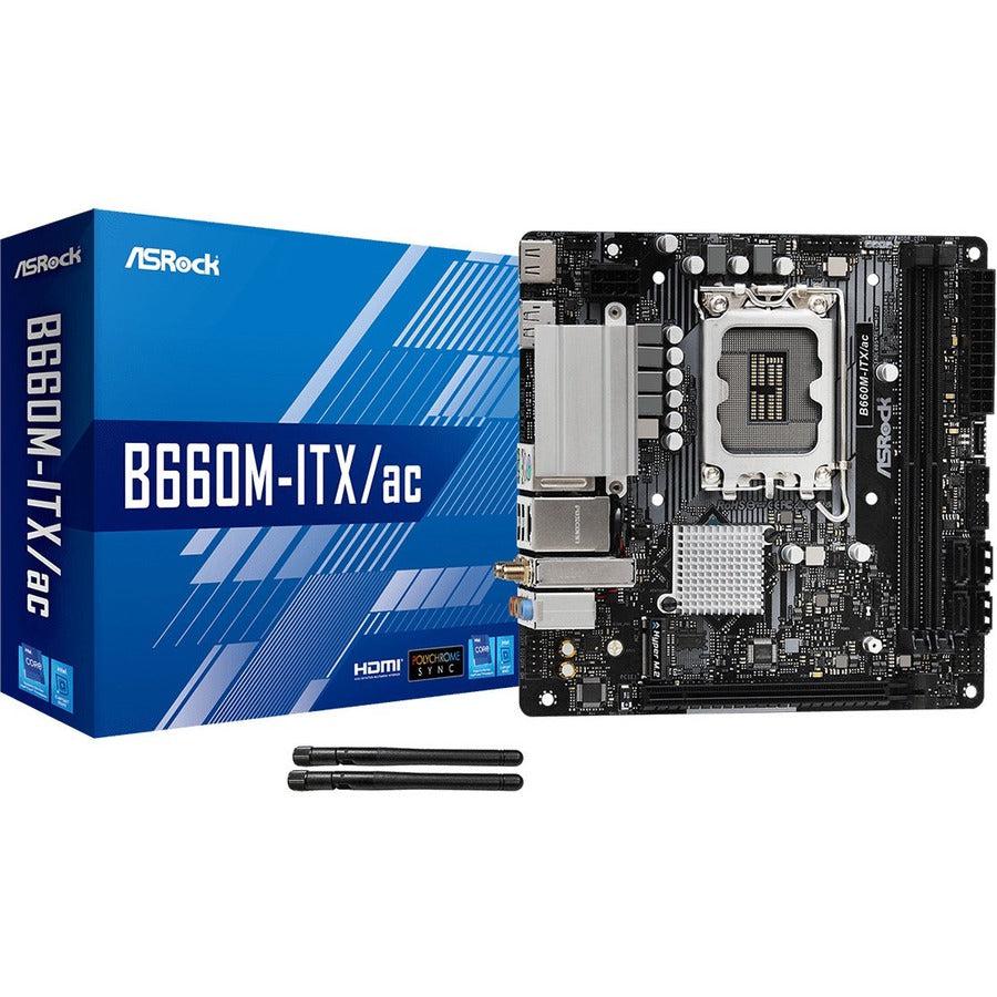ASRock B660M-ITX/ac Desktop Motherboard - Intel B660 Chipset - Socket