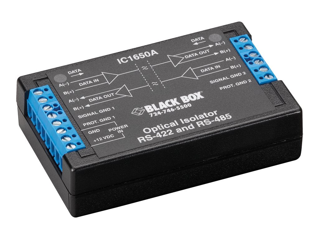 Black Box RS-422 and RS-485 Optical Isolator/Repeater - Repeater - RS-