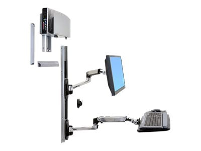 Ergotron LX Wall Mount System - Mounting kit (wall arm, CPU holder, mo