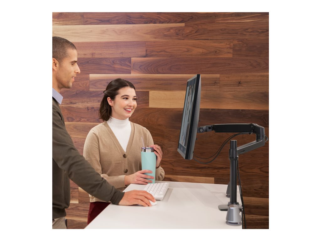 Ergotron - Mounting kit (articulating arm, tall pole, 2-piece desk cla