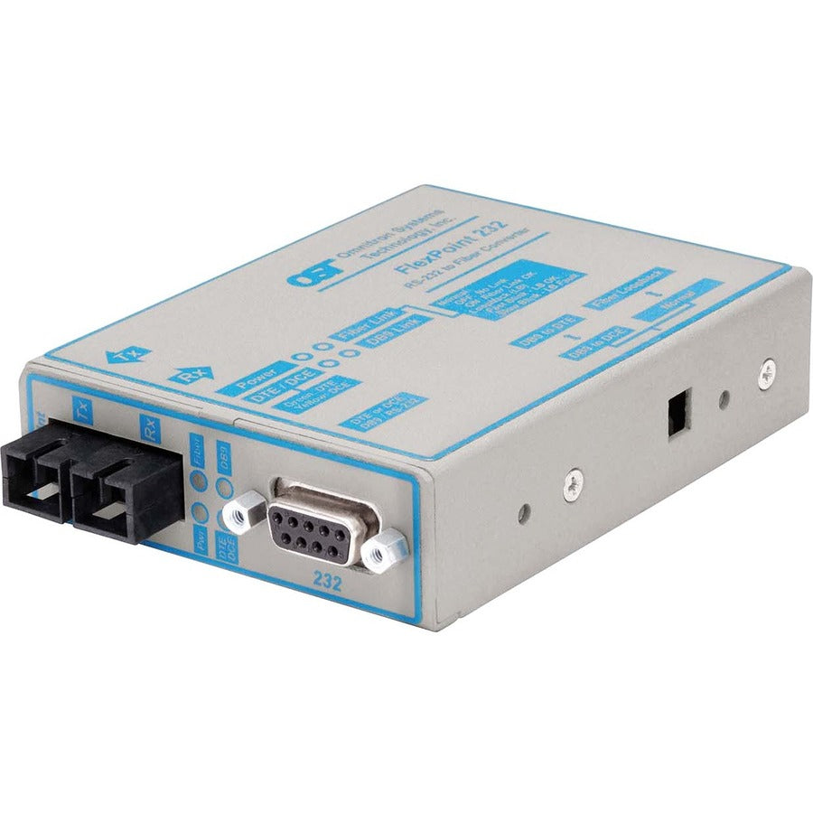 Flexpoint Rs-232 Serial Fiber Media Converter Db-9 Sc 4484-1