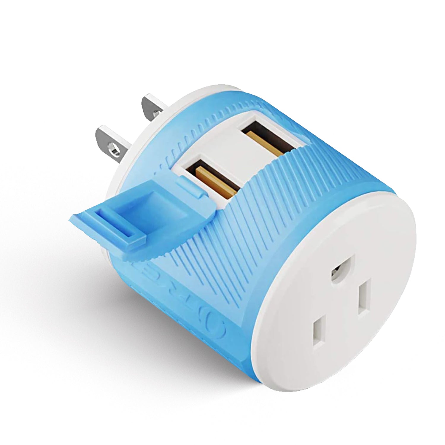 Japan, Philippines Travel Adapter - 3 in 1 - 2 USB - Type A - Compact