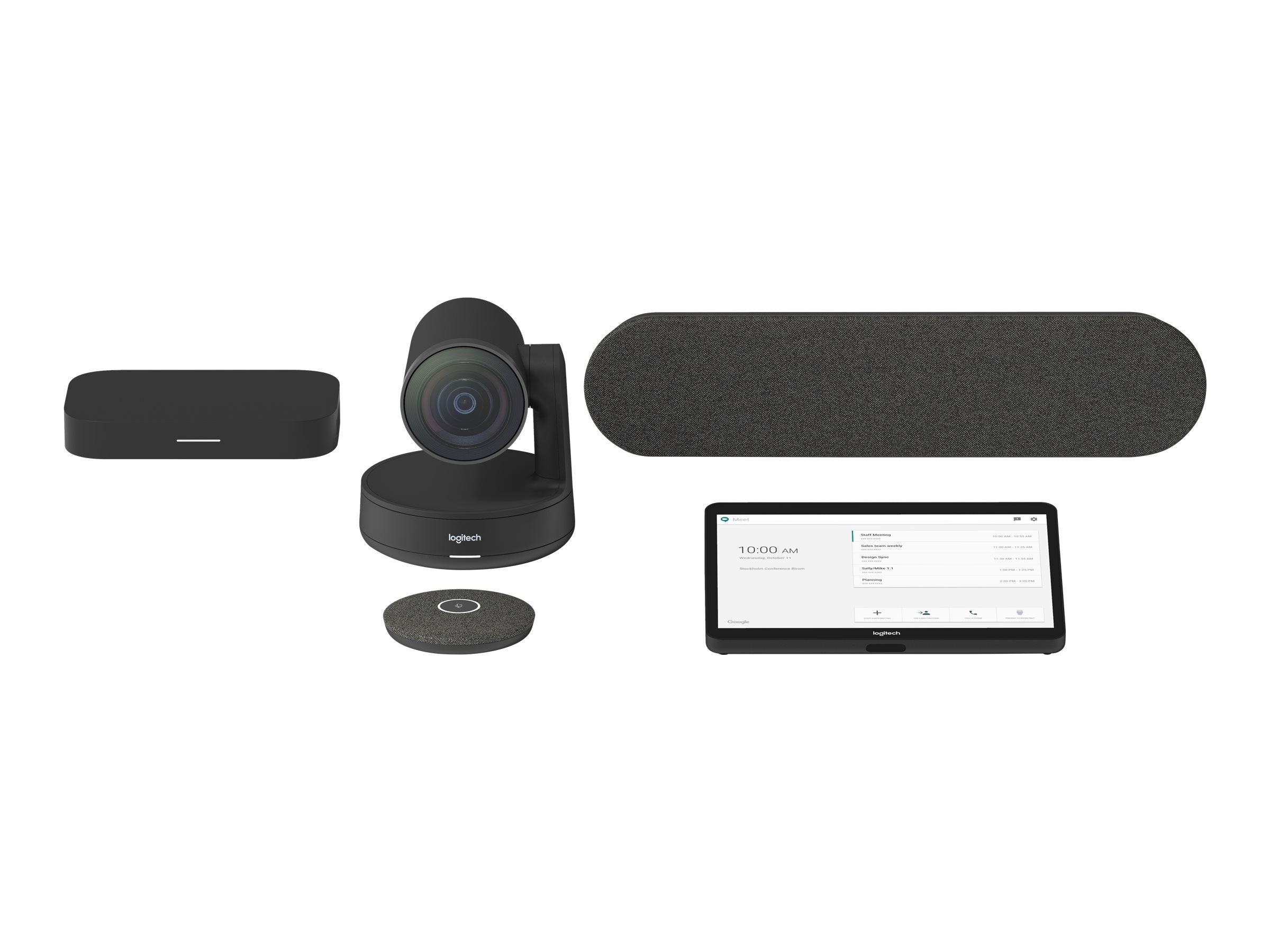Logitech Medium Google Meet Rooms with Tap + Rally System + Meet Compu
