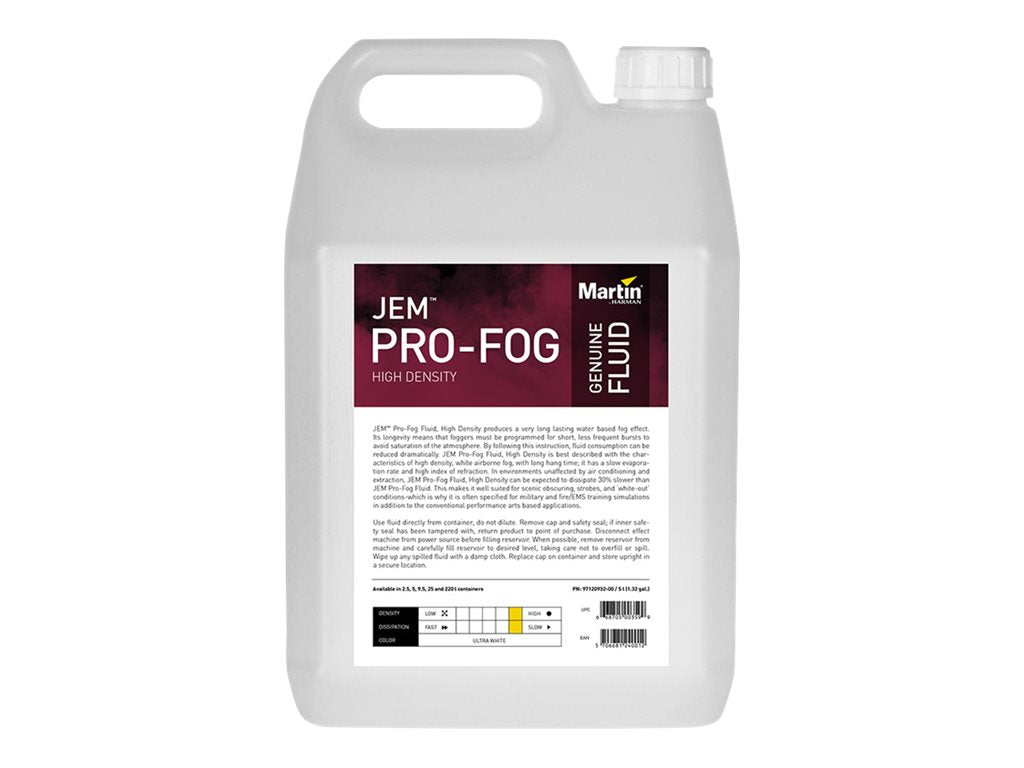 Martin JEM Pro-Fog High Density - Fog machine fluid - 5 liters - bottl