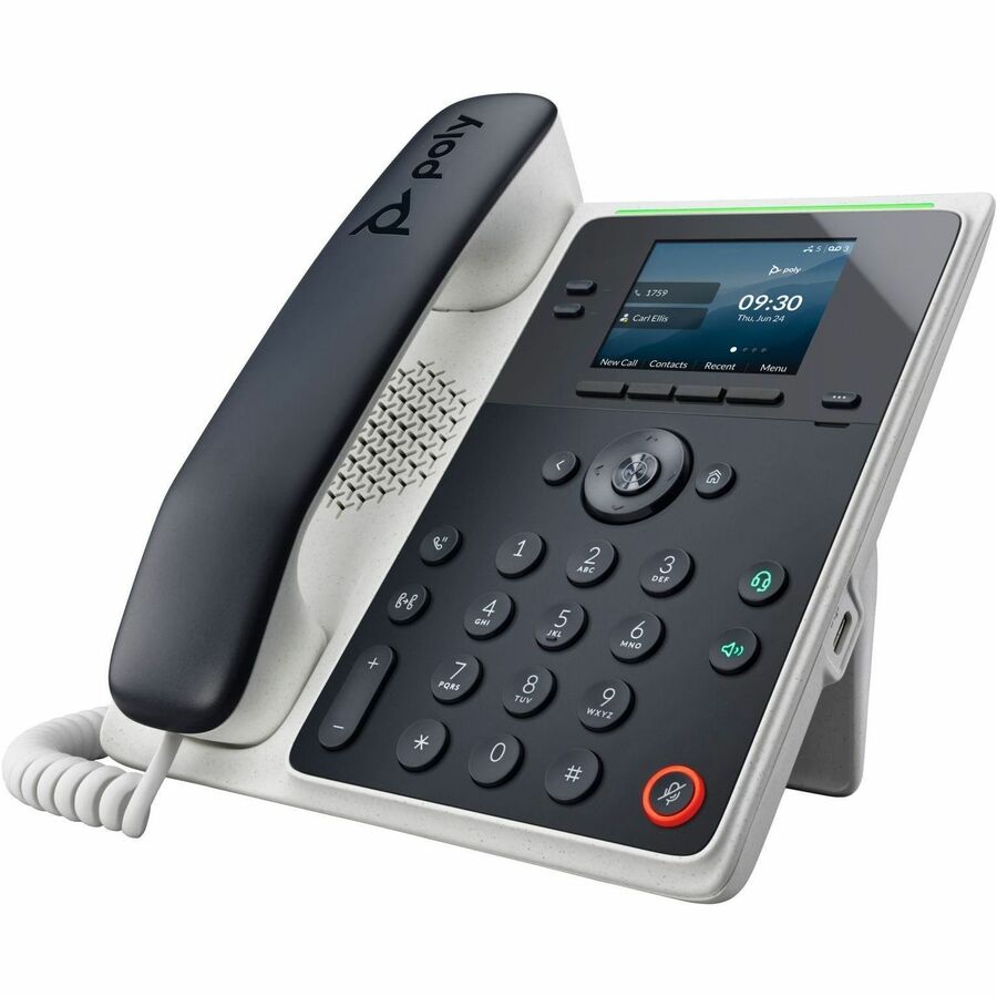Poly Edge E100 IP Phone - Corded - Corded - Desktop Wall Mountable - B