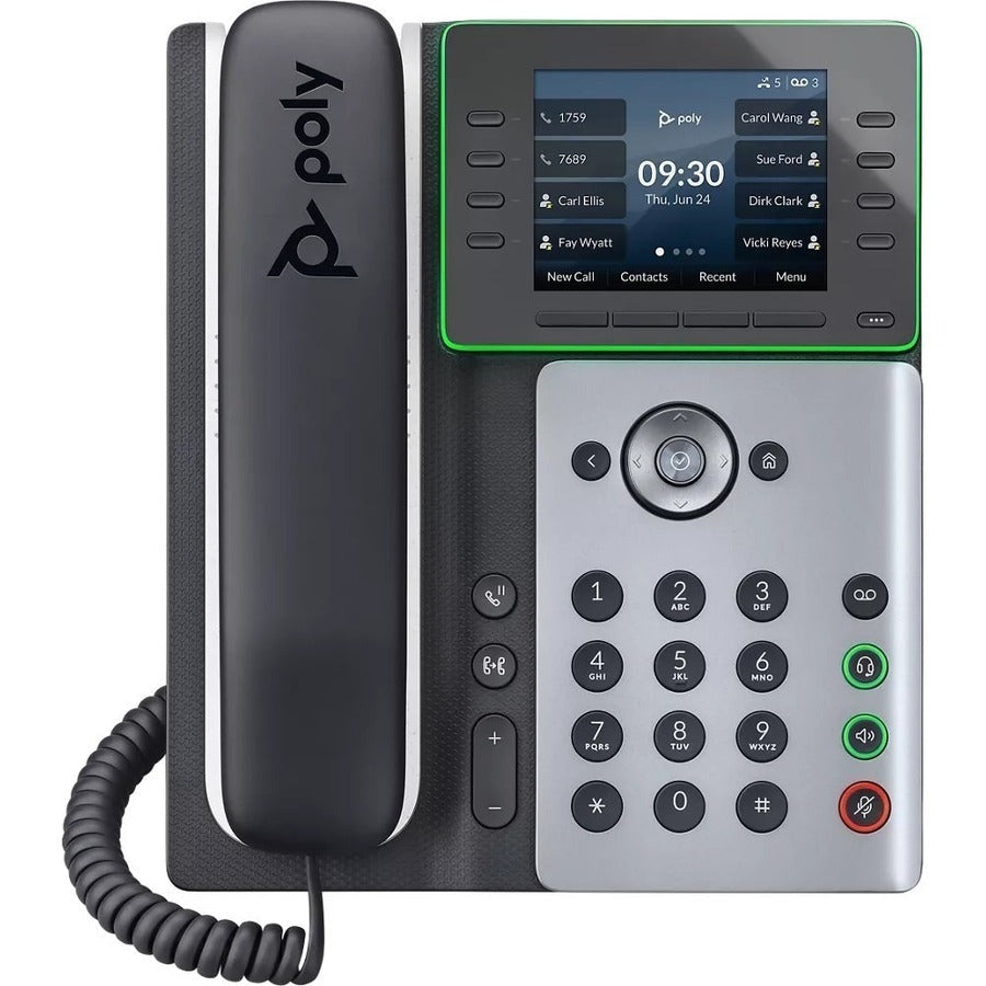 Poly Edge E350 IP Phone - Corded - Corded - NFC, Wi-Fi, Bluetooth - De
