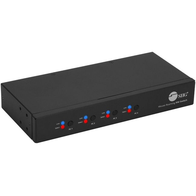 SIIG 4-Port Roaming KM Switch w/USB 2.0 Hub JU-SW4311-S1