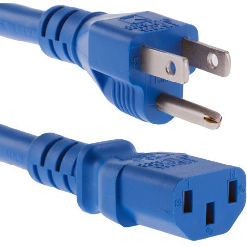 Unirise 2ft Blue Desktop/ Monitor/ TV Power Cord, 5/15P-C13, SVT, 10am