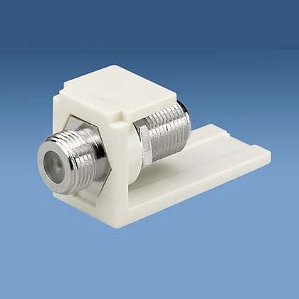 Panduit Coax Jack, F-Type, White Coaxial Connector CMFWH